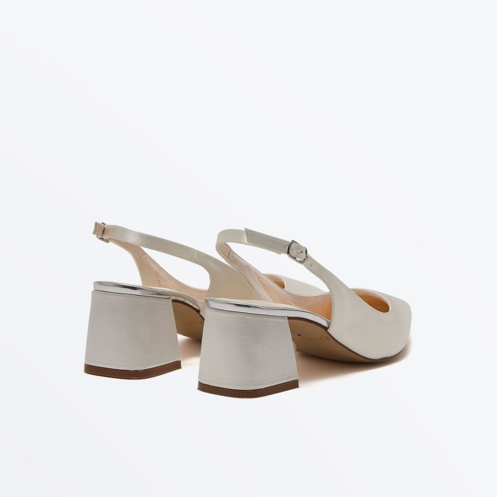 Hazel - Block Heel Wedding Slingbacks | Georgies Bridal Shoes